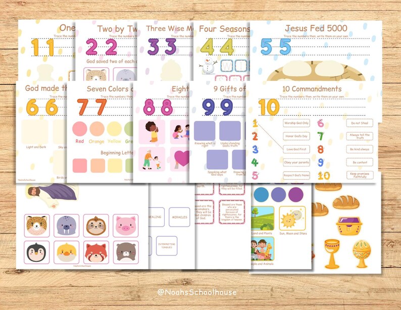 Printable Faith-filled Numbers 1-10 | Homeschool | Toddler Activities ...