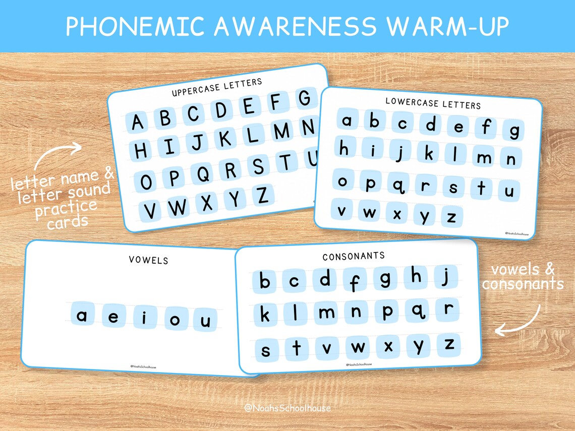 Printable Phonemic Awareness Warm-up | Homeschool | Pre-k Activities ...