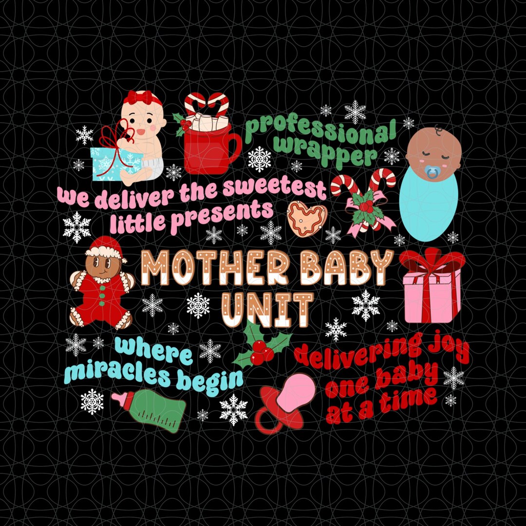 Groovy Mother Baby Unit Christmas Mother Baby Nurse Xmas Long Sleeve ...