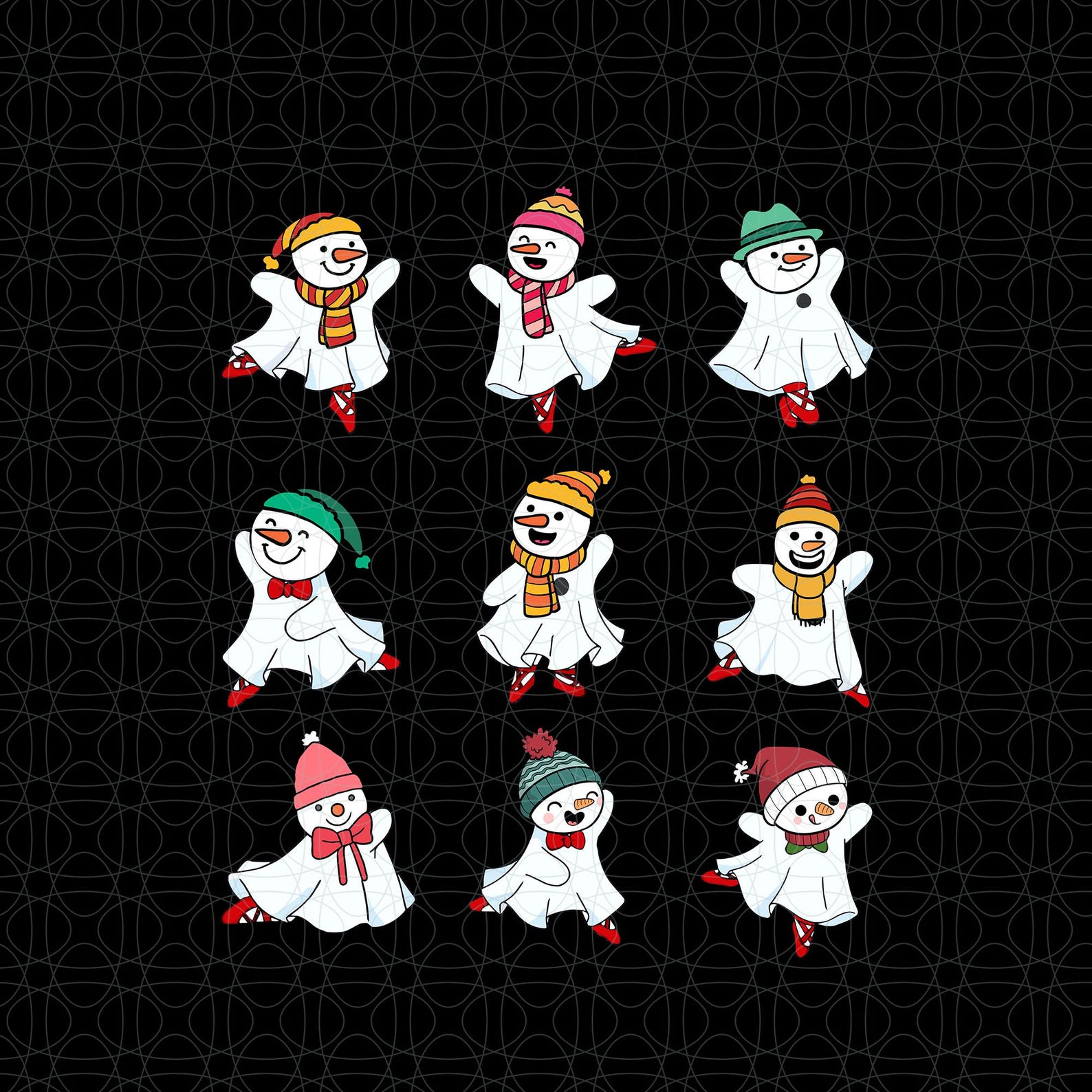 Ballet Snowman Christmas PNG, Snowman Christmas Png, Christmas Dancing ...