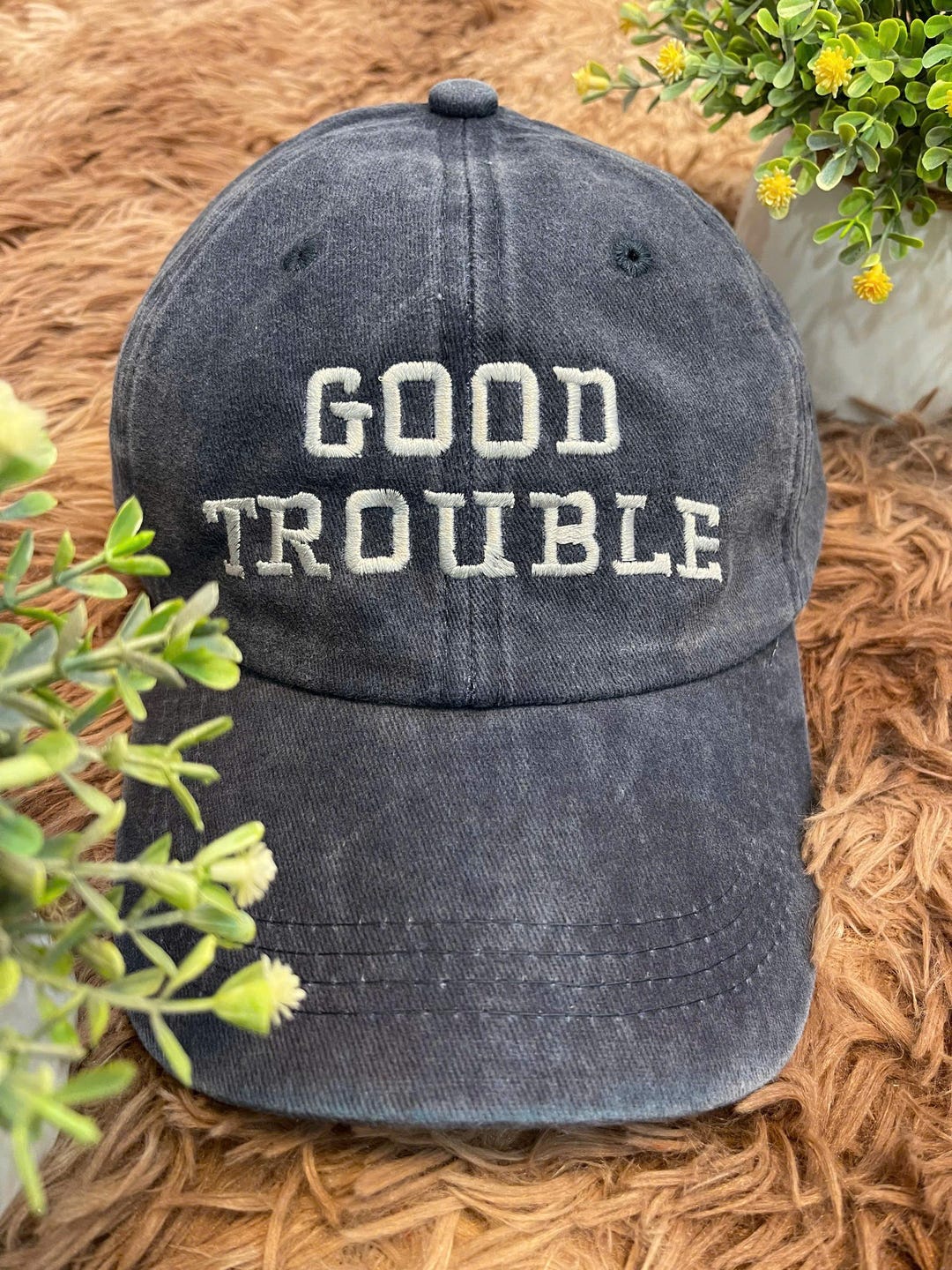 Embroidered Good Trouble Hat, Let's Get in Good Trouble Embroidery Hat ...