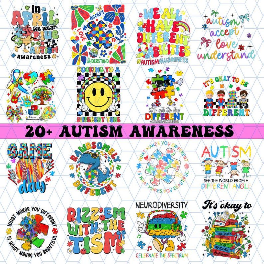 20+ Retro Autism Awareness Bundle, Autism Mom Bundle, Special Education ...