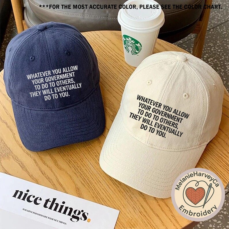 Whatever You Allow Your Government Quote Embroidered Hat, Political ...