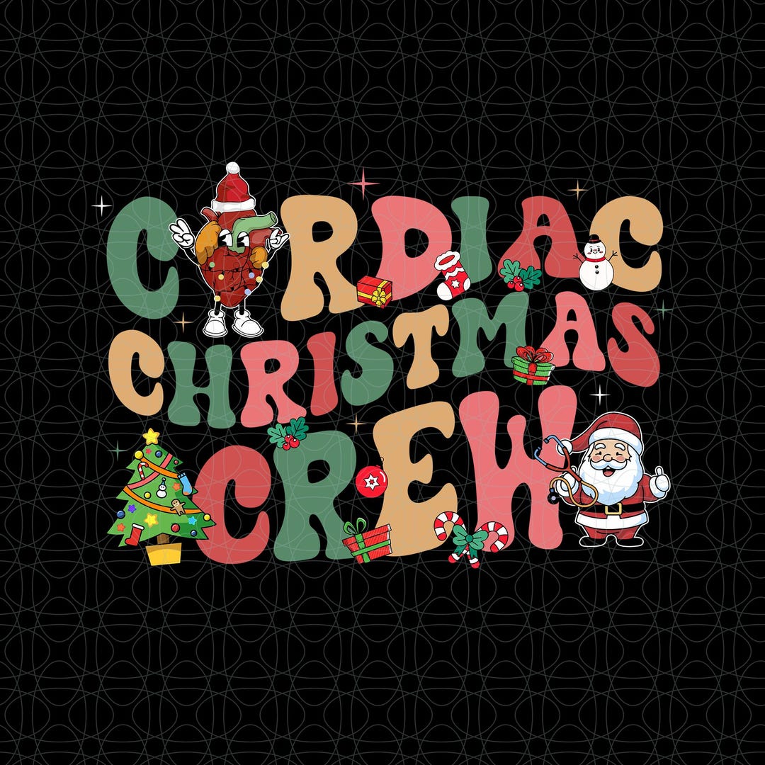 Cardiac Christmas Crew Png, Cardiac Nurse Png, Cardiology Anatomy Heart ...