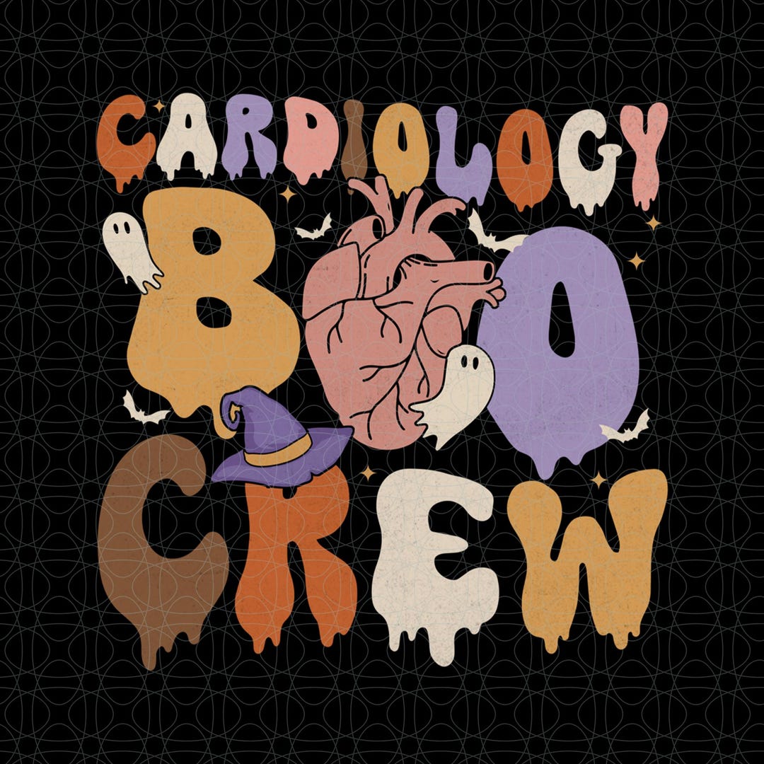 Cardiac Crew Spooky Halloween Png, Spooky Cardiac Nurse Png, Cardiology ...