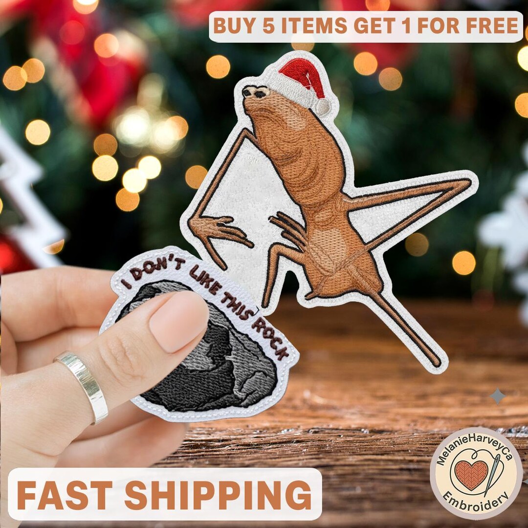 Marcus the Worm Embroidery Patch, Brain Rot Meme Applique for Shirt ...