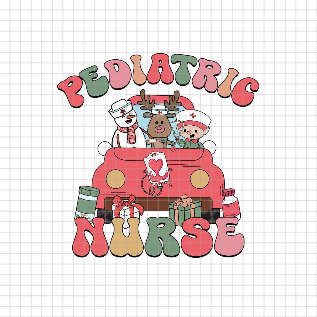 Christmas Pediatric Nurse Santa's Helper Png, Pediatric Nurse Png, Peds ...