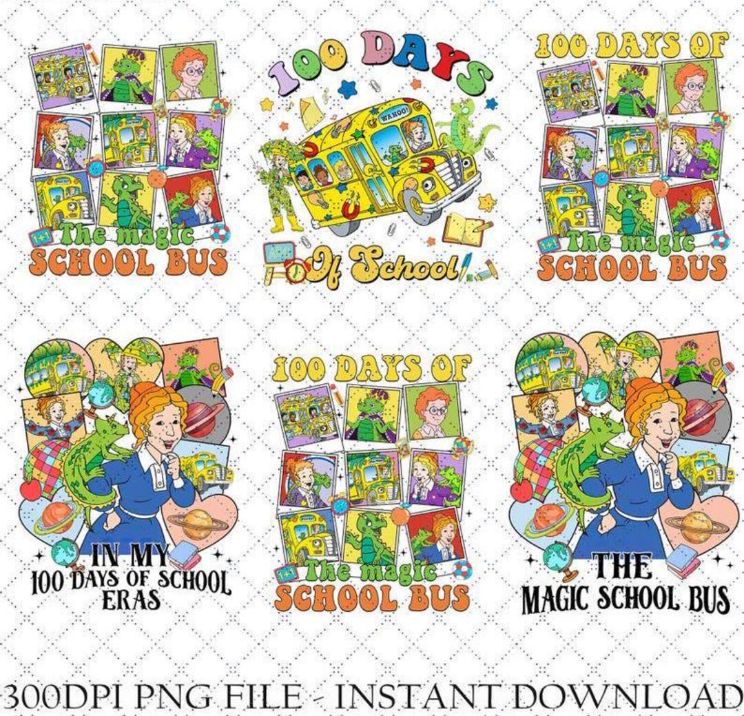 The Magic School Bus Bundle Png, I Still Read Children Book, Cartoon ...