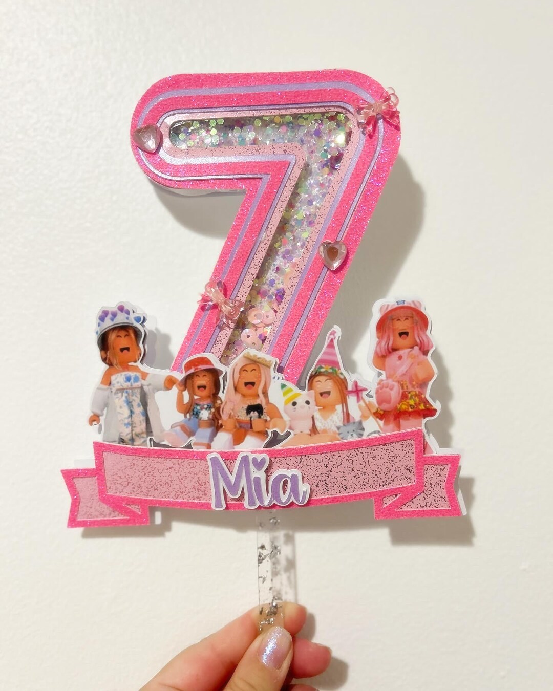 Roblox Number Inspired Cake Topper Birthday Party Personalised - Etsy