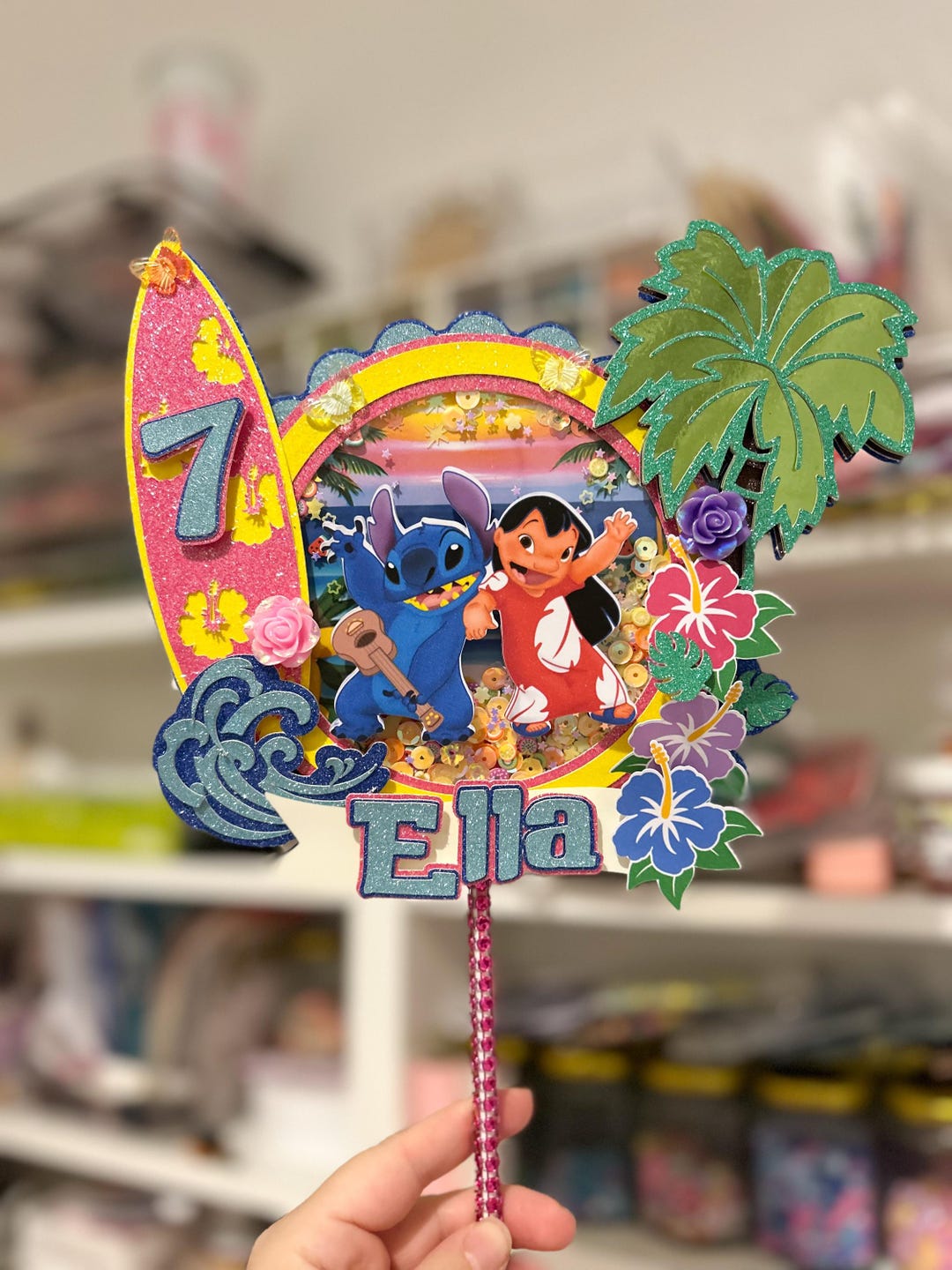 Ohana Cake Topper Birthday Party Personalised Lilo and Sttch - Etsy