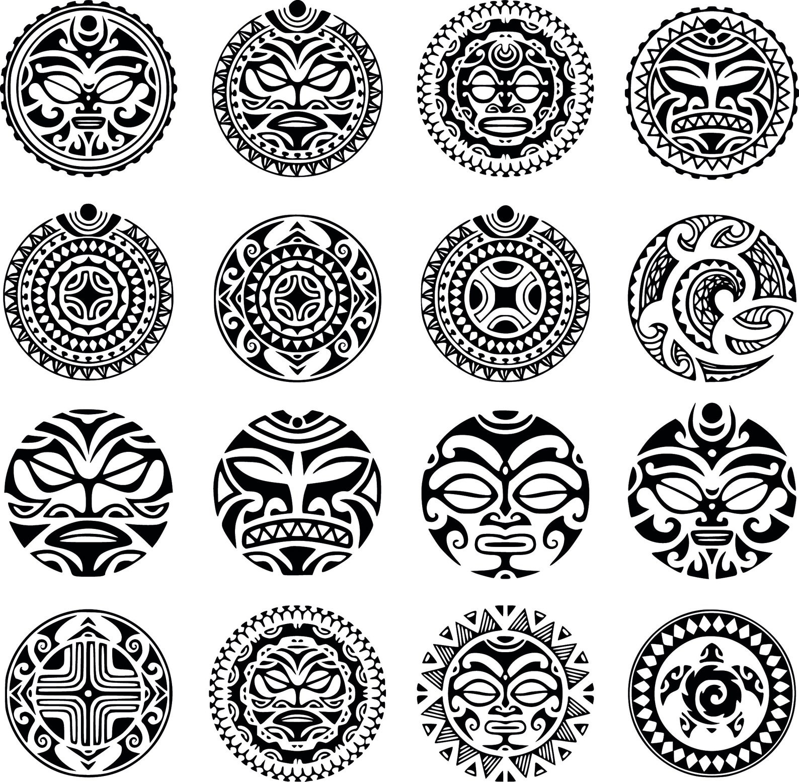 Pack of 77 Aztec Silhouettes - PART 2 - Clipart for Engraving and ...