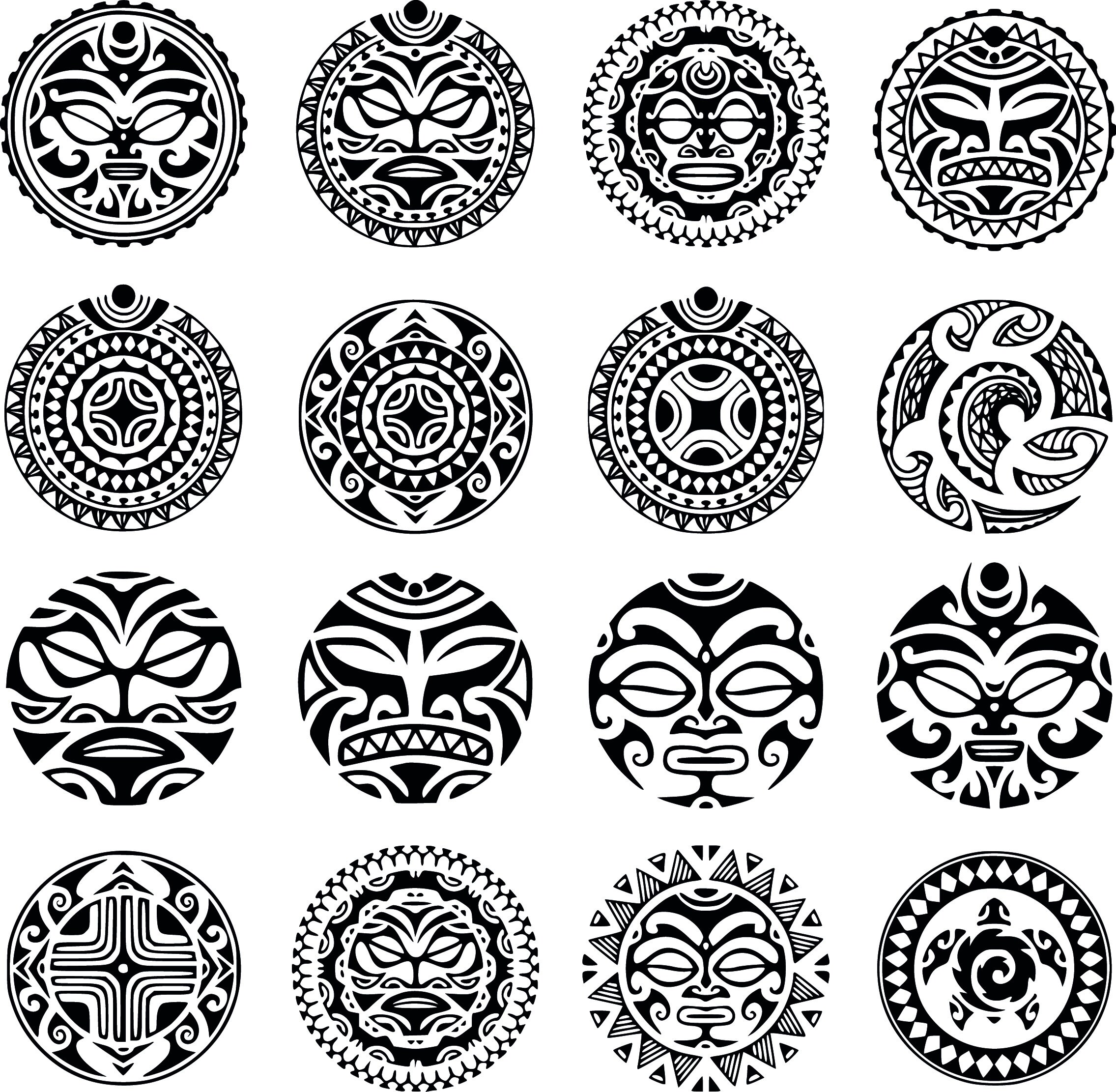 Pack of 77 Aztec Silhouettes - PART 2 - Clipart for Engraving and ...