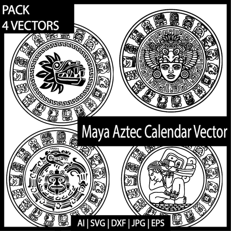 Mayan Calendar Svg - Etsy