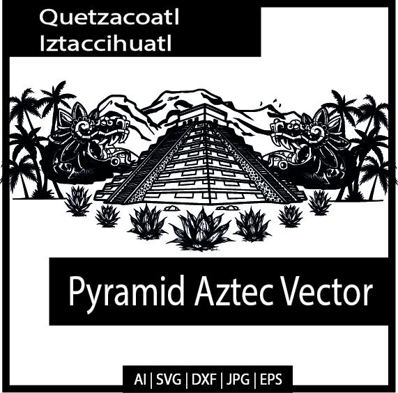 Aztec Pyramid Quetzalcoatl Kukulcan - SVG Vector - Etsy