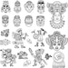 Pack of 125 Aztec Silhouettes Clipart for Engraving and Cutting - All ...