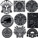 Pack of 105 Aztec Silhouettes - PART 3 - Clipart for Engraving and ...