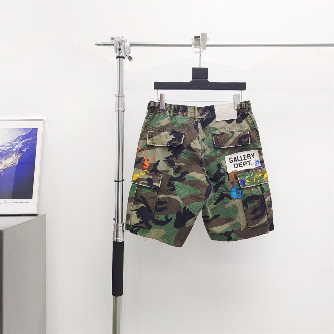 GALLERY DEPT Fashion Hip-hop Graffiti Street Style Shorts in - Etsy