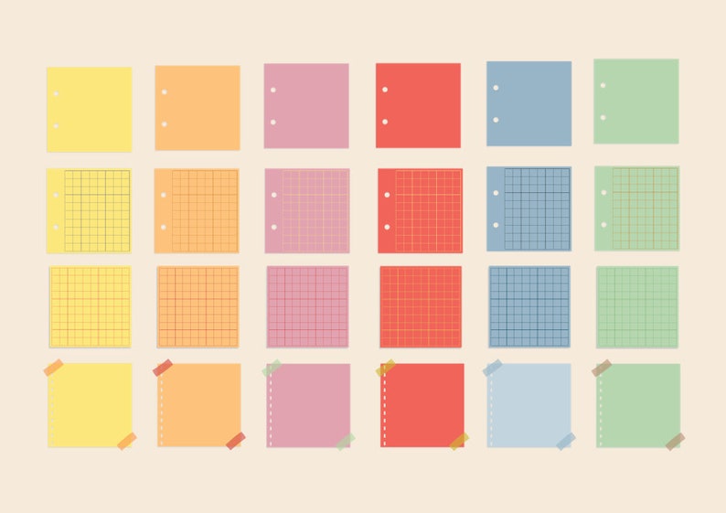 140 Pack Digital Sticky Notes - PNG Stickers, Goodnotes Planner ...