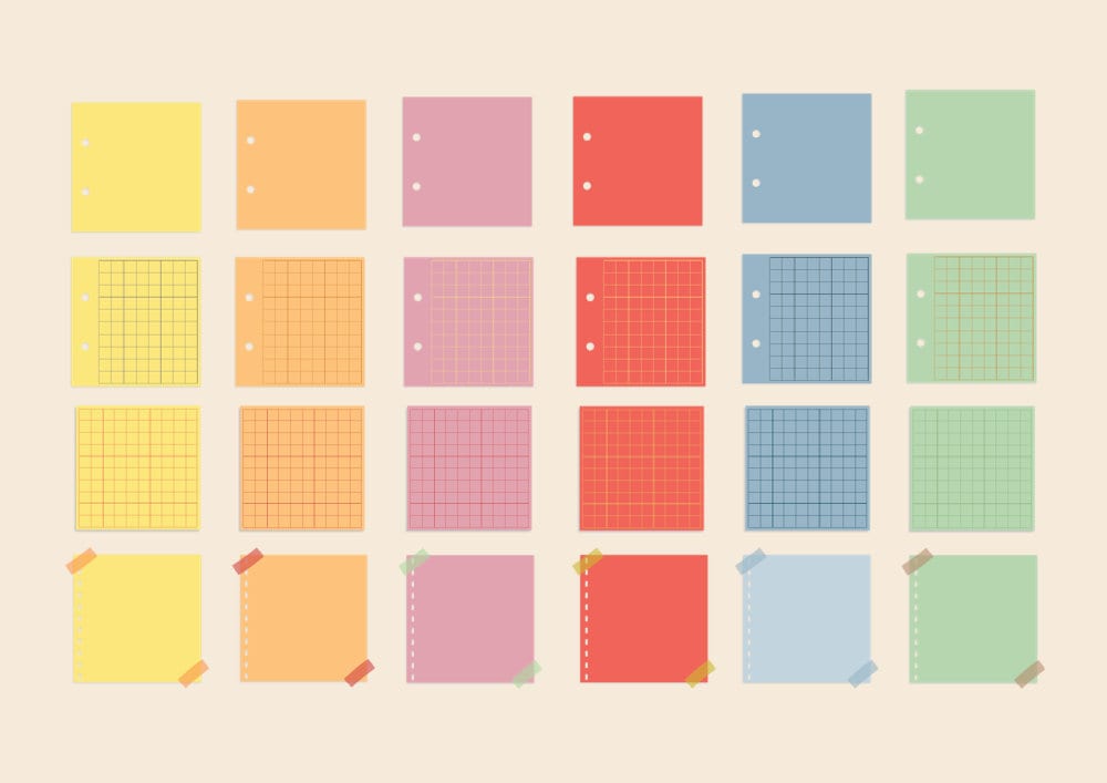 140 Pack Digital Sticky Notes - PNG Stickers, Goodnotes Planner ...