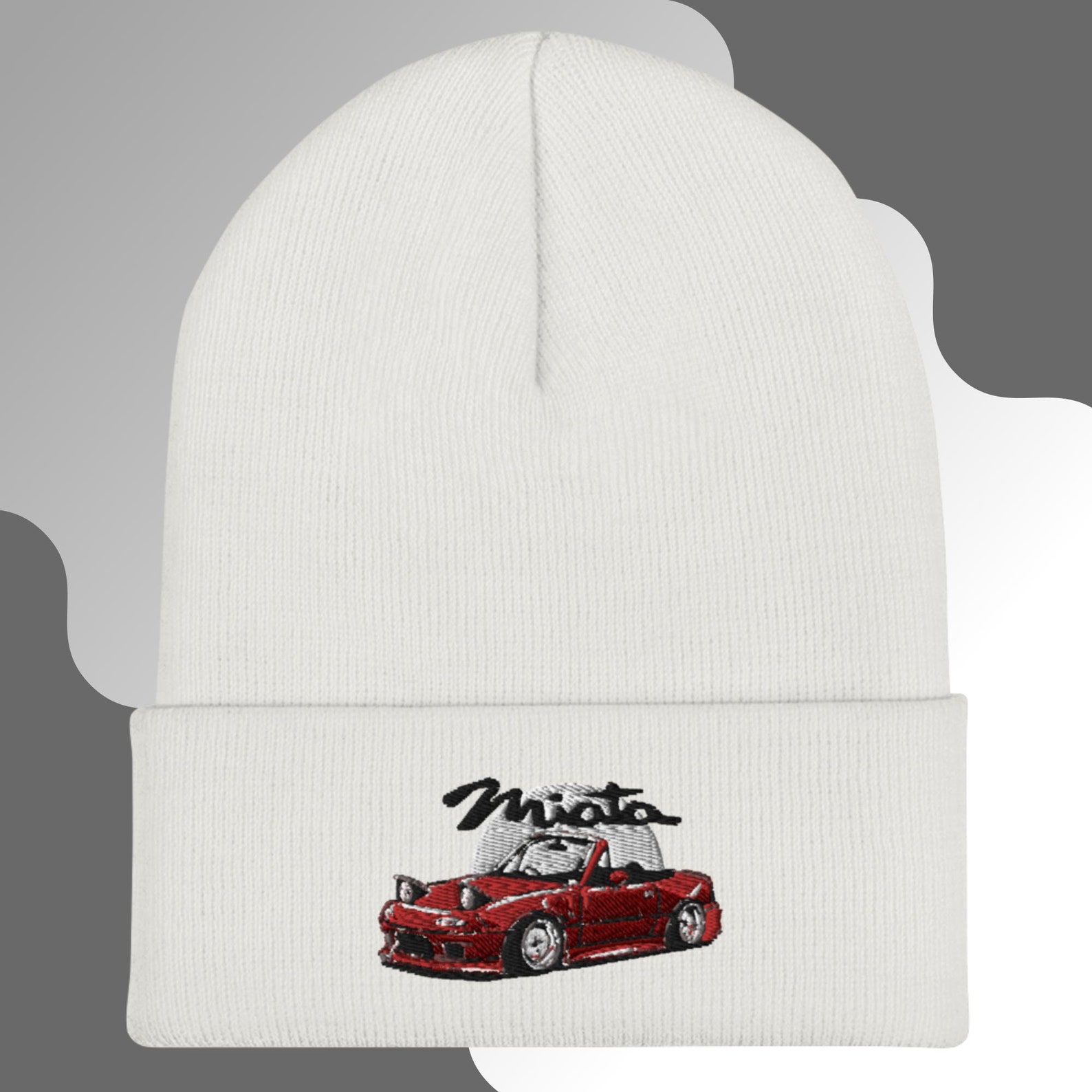 Embroidered Red Mazda Miata Beanie - Etsy