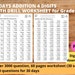30 Days Addition Drill 4 Digit Until 10,000 Thousand Math Printable ...