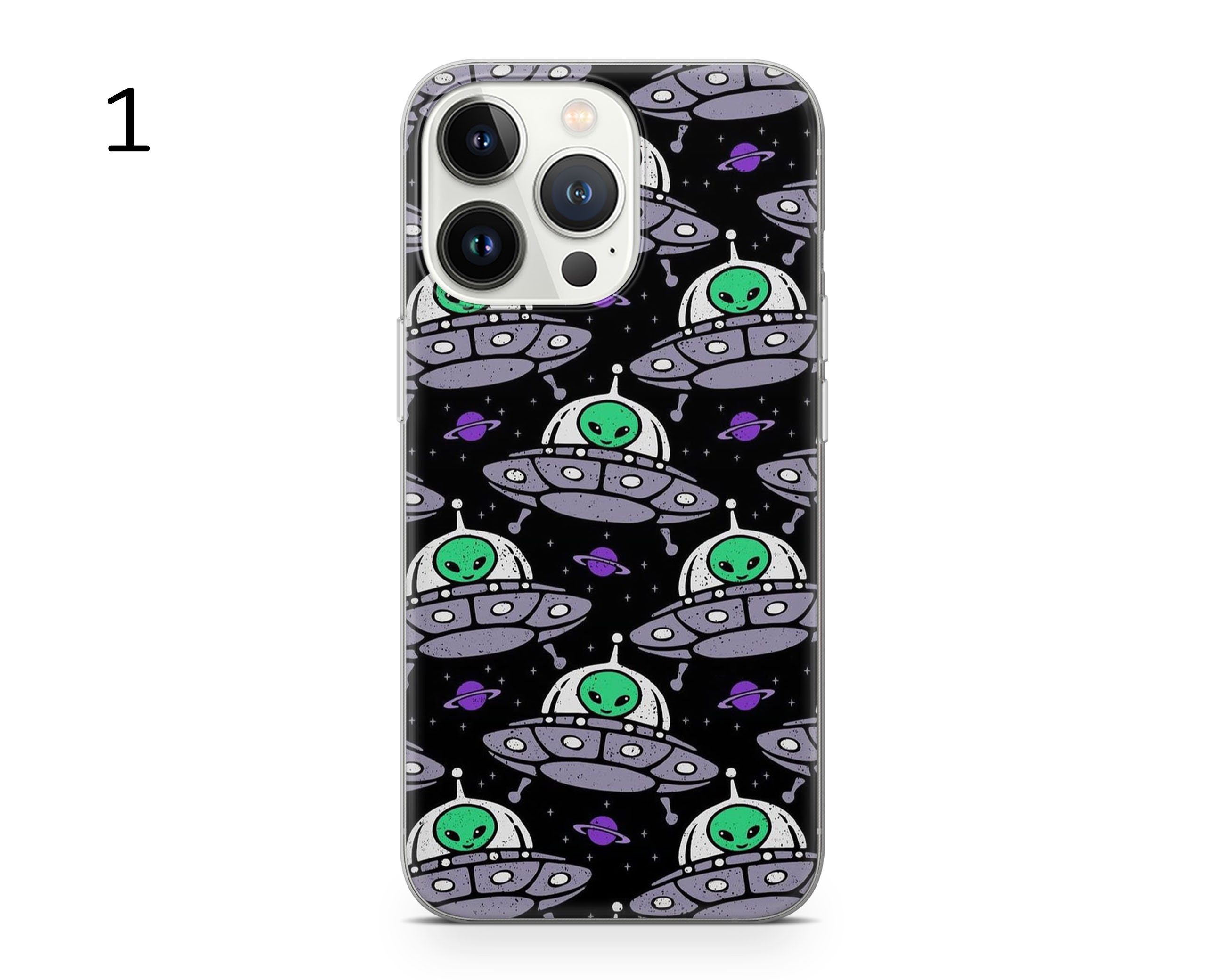 Aliens UFO Spaceship Planets Art Phone Case Fit for iPhone 15 - Etsy