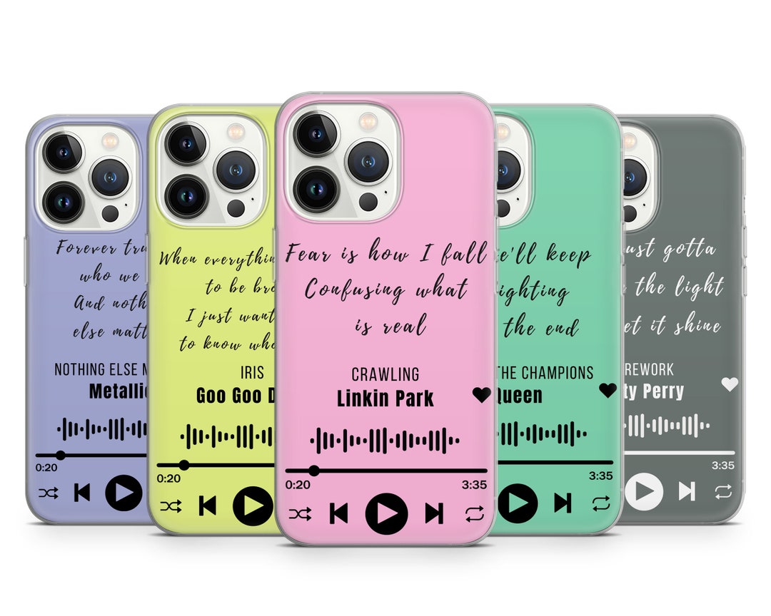 Custom Song Lyrics Phone Case for iPhone 15 14 13 Pro Max 12 11 XR XS ...