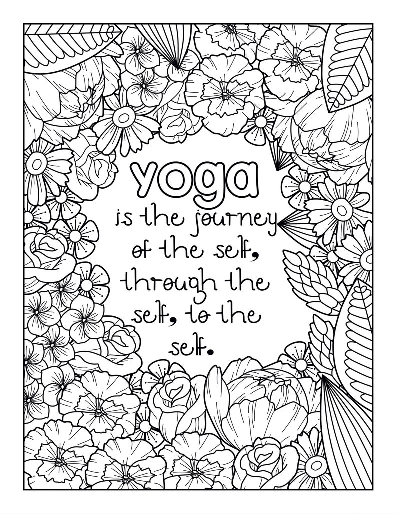 Yoga Colouring Pages - Etsy