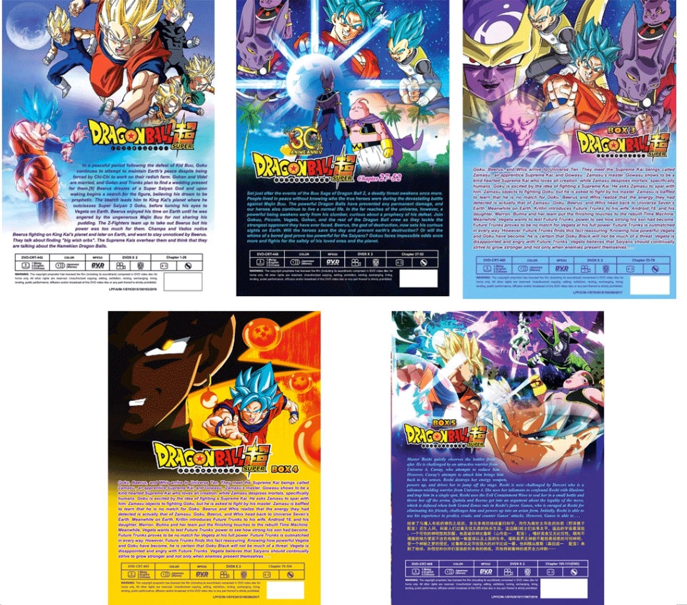Anime DVD Dragon Ball Super Complete Series Vol 1-131 End 5 Box Set ...