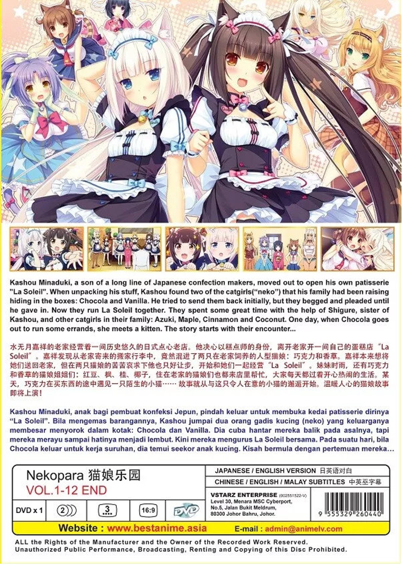 DVD Anime Nekopara Complete TV Series (1-12 End) English Dubbed Version ...