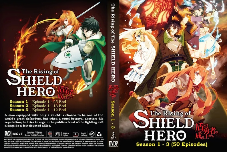DVD Anime the Rising of the Shield Hero Season 1-3 (1-50end) English ...