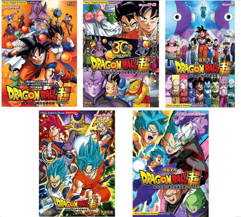 Anime DVD Dragon Ball Super Complete Series Vol 1-131 End 5 Box Set ...