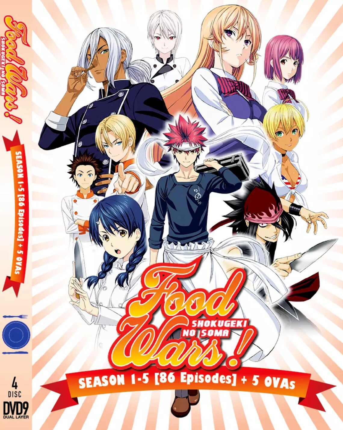 Anime DVD Food Wars! Shokugeki No Soma (season 1- 5) (eps:1 to 86 End ...