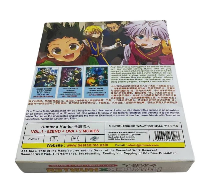 Hunter 1999 Complete Anime DVD 92 Eps + OVA + 2 Movie) Complete Box Set ...