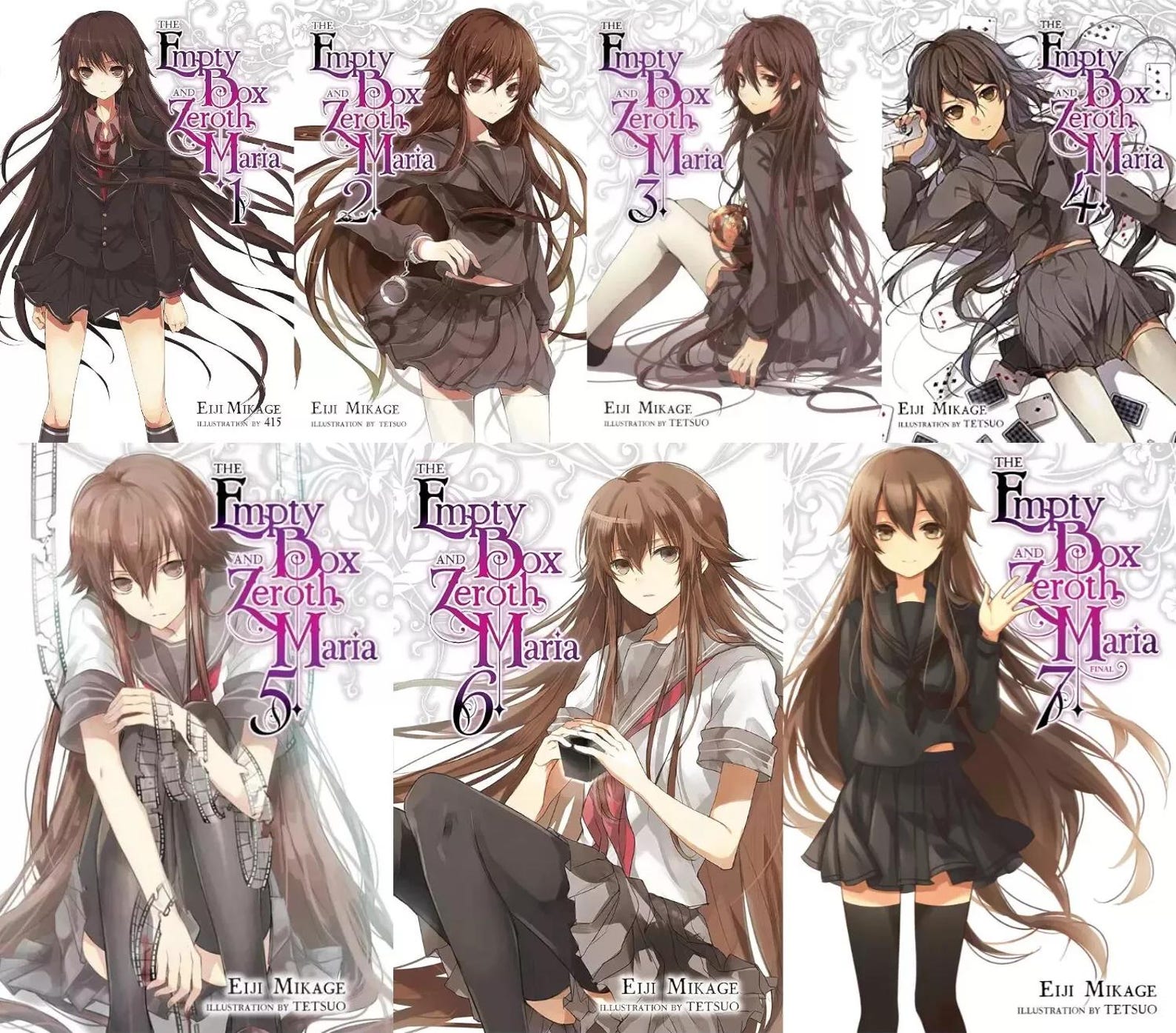 The Empty Box and Zeroth Maria by Eiji Mikag Light Novel Volume 1-7 ...