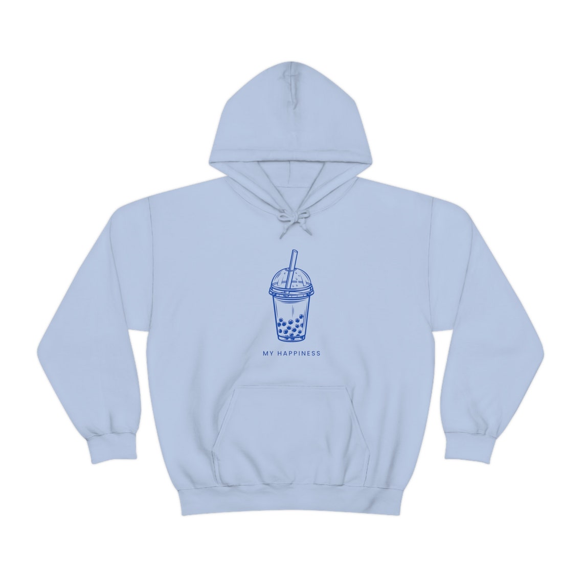 My Happiness Boba Tea Hoodie Bubble Tea Minimalist Cute - Etsy