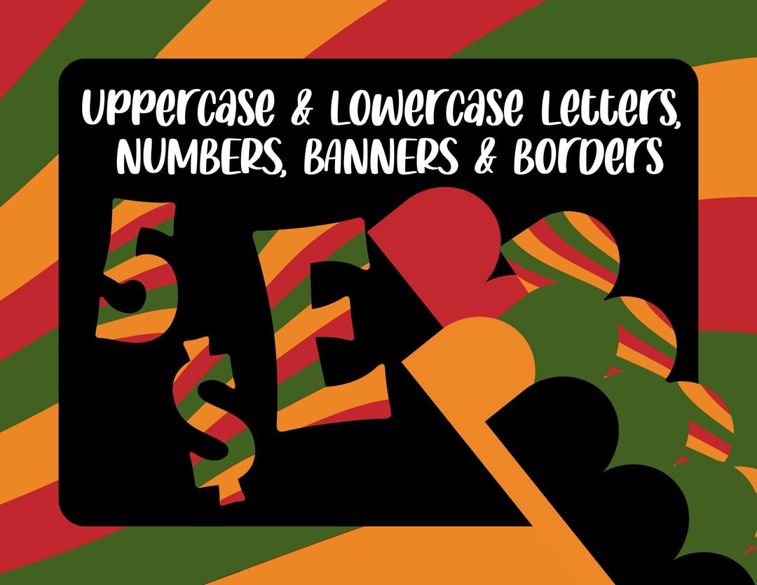Black History Month Bulletin Board Letters | Striped Alphabet, Numbers ...