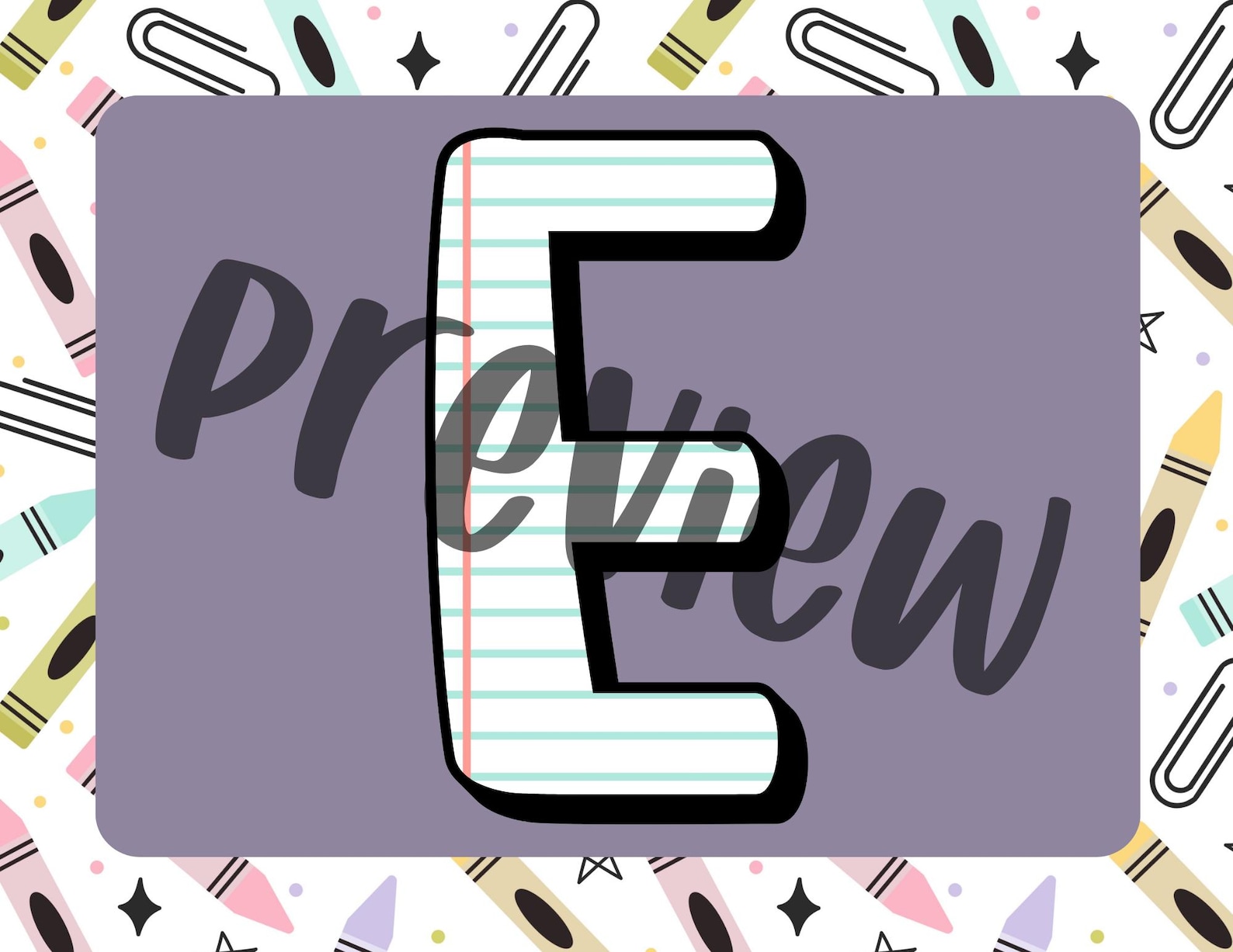 Notebook Paper Print Uppercase & Lowercase Letters, Numbers and Borders ...