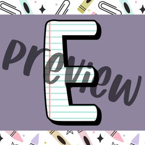 Notebook Paper Print Uppercase & Lowercase Letters, Numbers and Borders ...