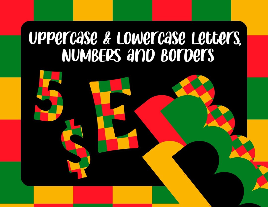 Black History Month Bulletin Board Letters | Checkered Alphabet ...