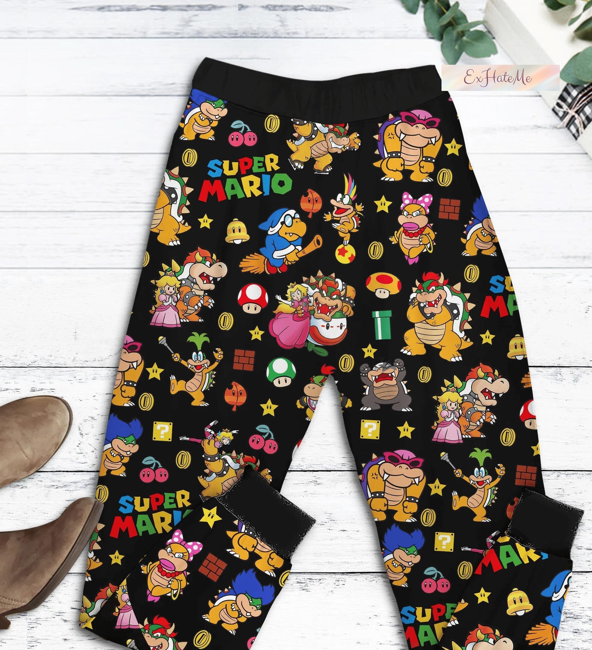Christmas Bowser Pajamas Set Super Mario Pyjamas Mario - Etsy