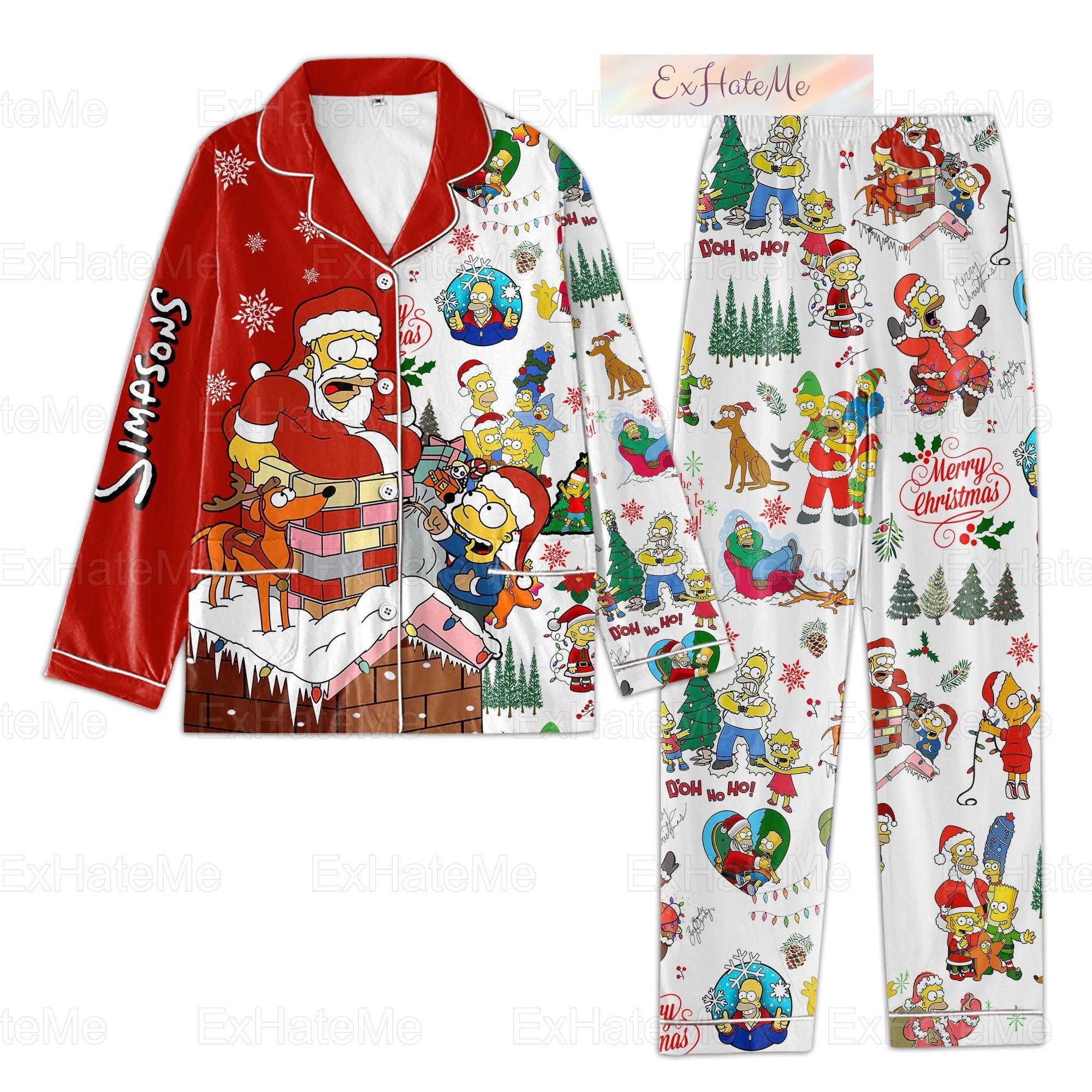 Simpsons Christmas Pajamas Set, Homer Simpson Pj Set sold by Eric Tran ...