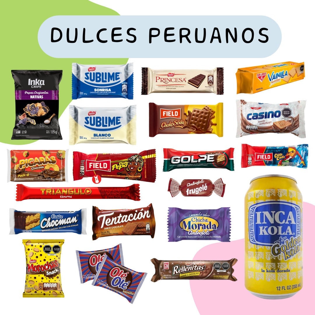 Caja De Dulces Peruanos Con Surtido De Galletas Chocolates, Caramelos Y ...