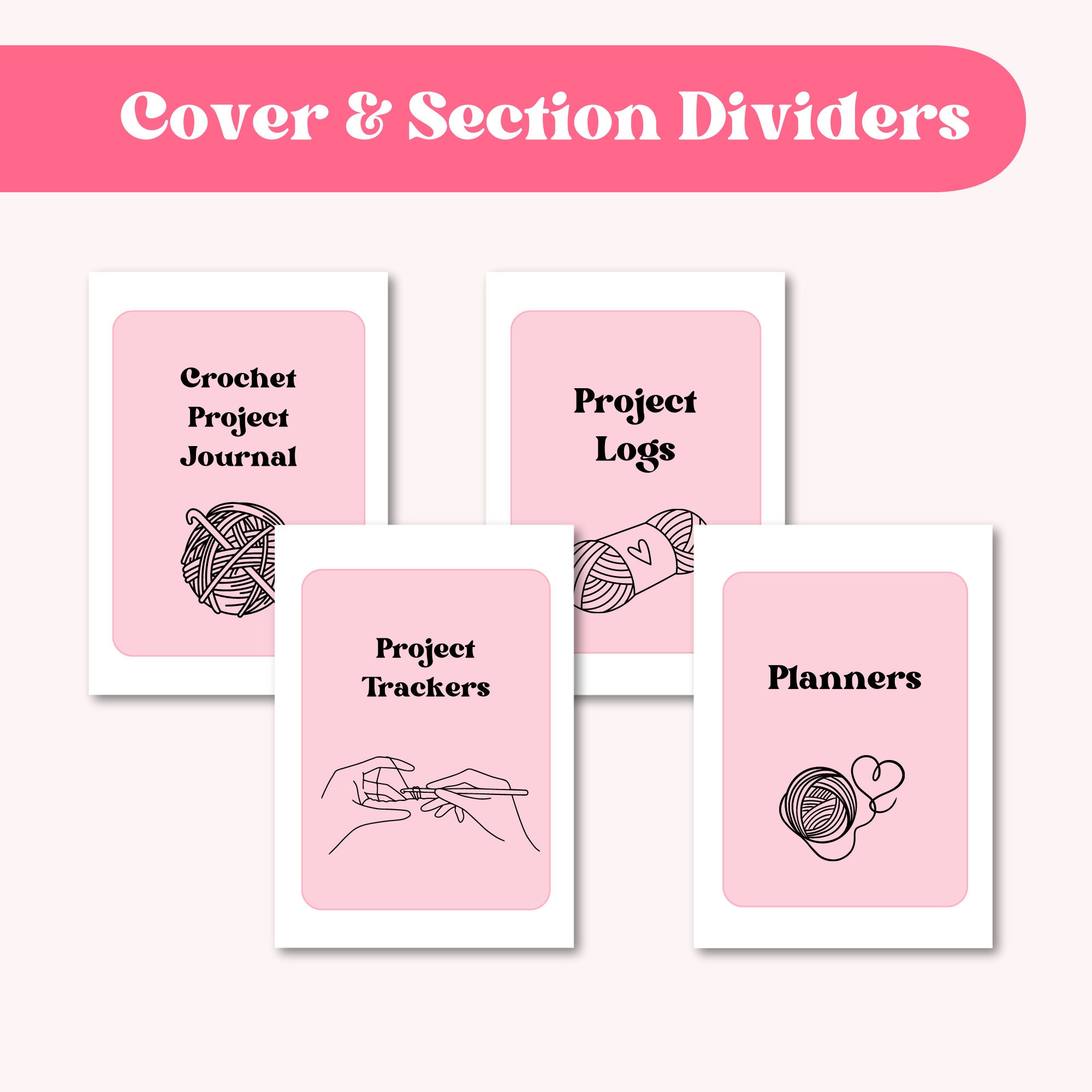 Digital Download Crochet Project Journal - Pink Edition | Crochet ...