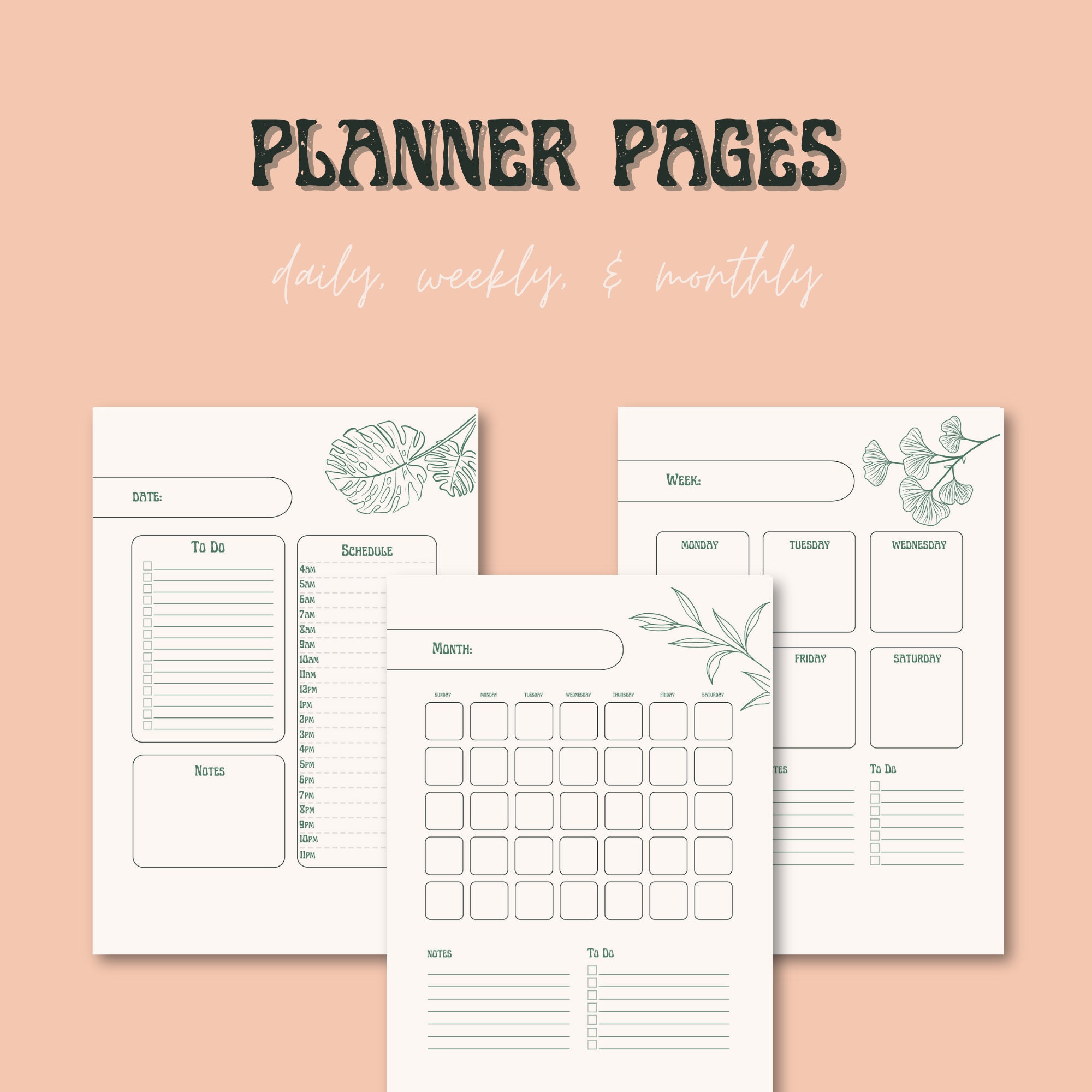 Digital Boho House Plants Journal | Plant Tracking Pages | Garden ...