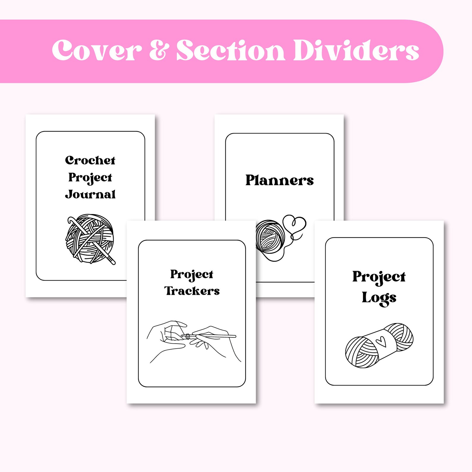 Digital Download Crochet Project Planner | Crochet Pattern Tracker ...