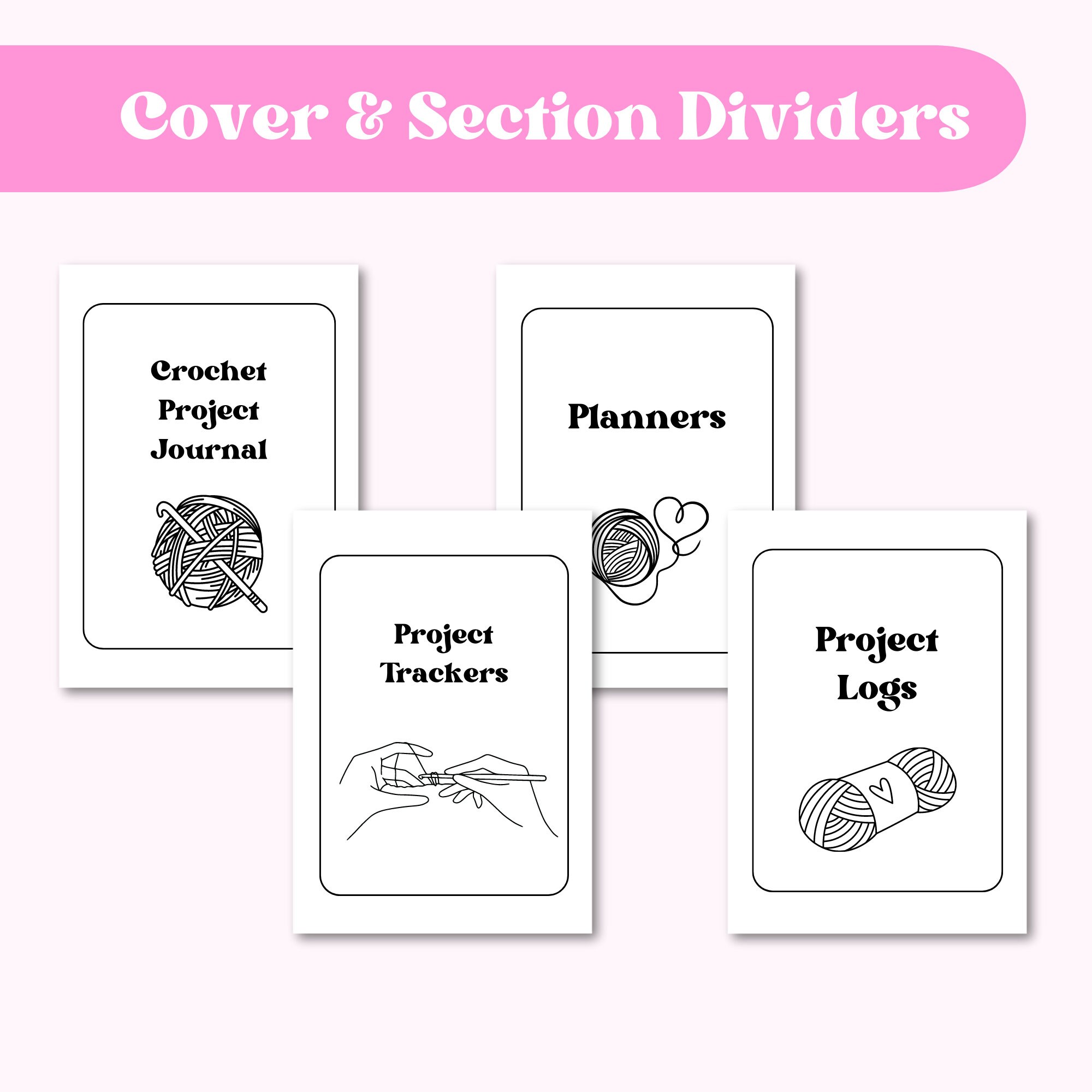 Digital Download Crochet Project Planner | Crochet Pattern Tracker ...