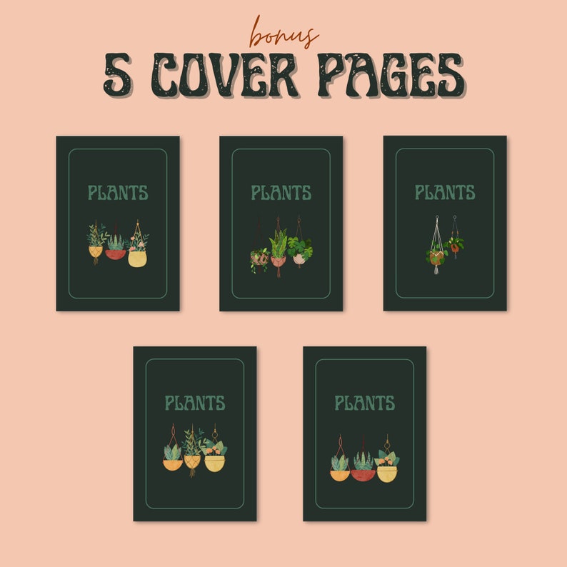 Digital Boho House Plants Journal | Plant Tracking Pages | Garden ...