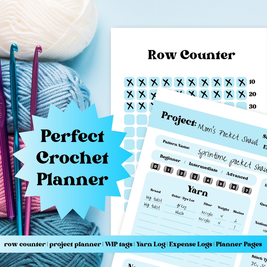 Digital Download Crochet Project Journal | Printable Crochet Craft ...
