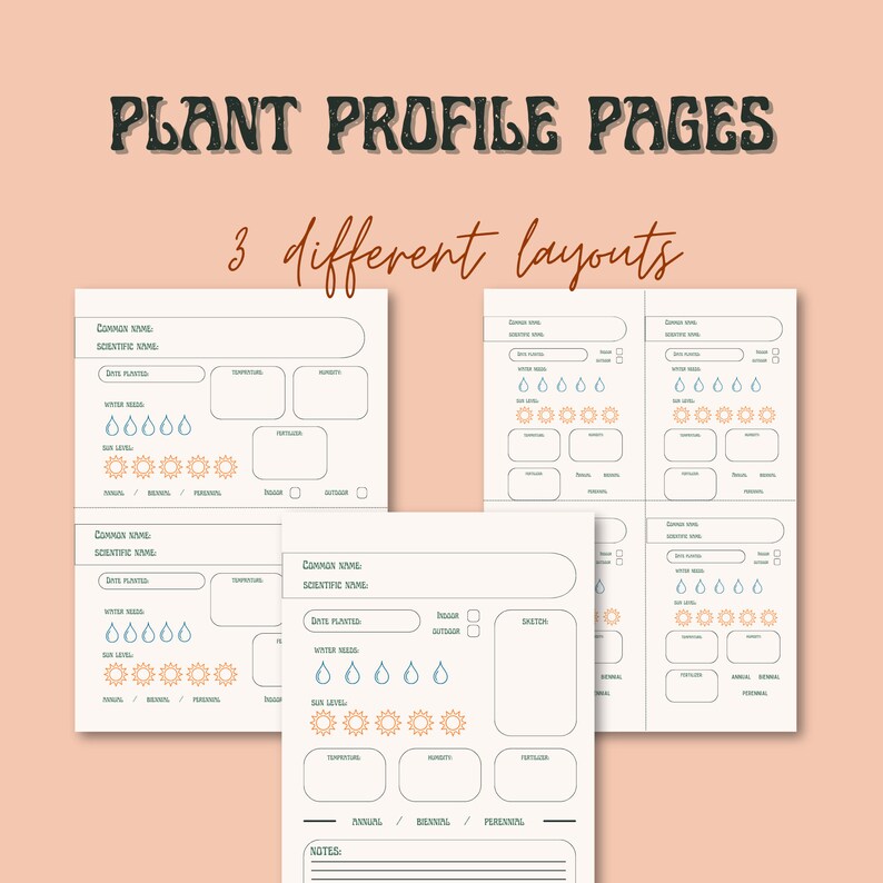 Digital Boho House Plants Journal | Plant Tracking Pages | Garden ...